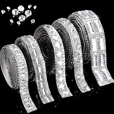 Amazon.com: Pearl Stickers 3 Rolls Self Adhesive Pearl Rhinestone ...