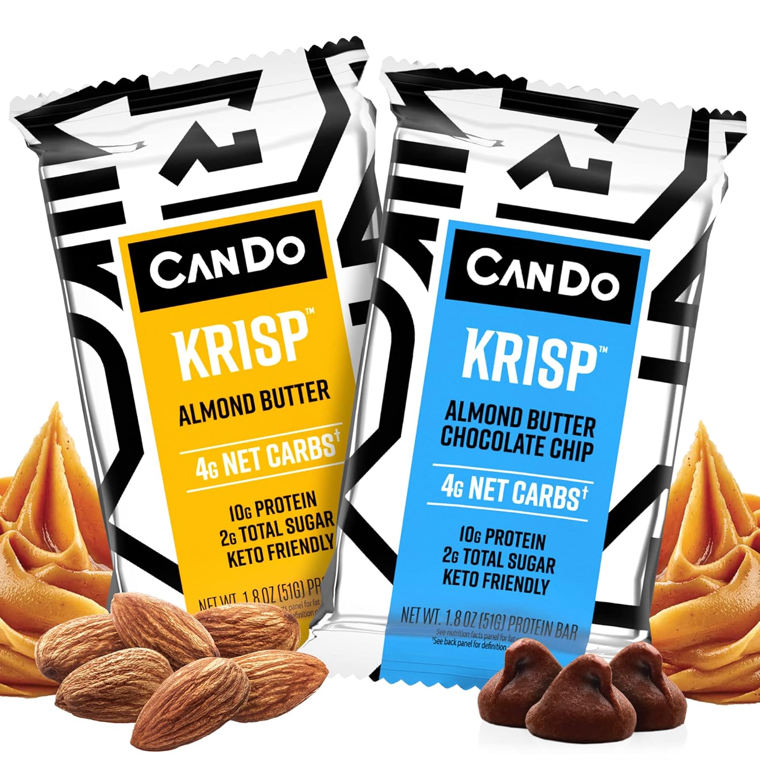 Amazon.com: Keto Krisp Protein Snack Bars Bundle - (24-Pack, 12 Almond ...