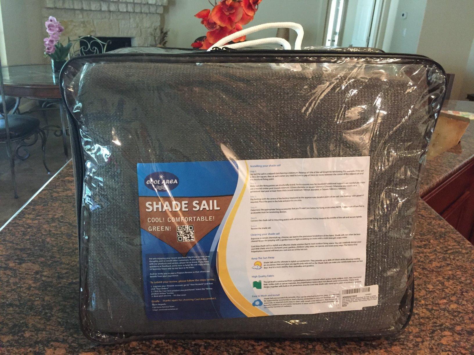 Amazon.com : Cool Area Sun Shade Sail 11x11 FT Rectangle Shade Canopy ...
