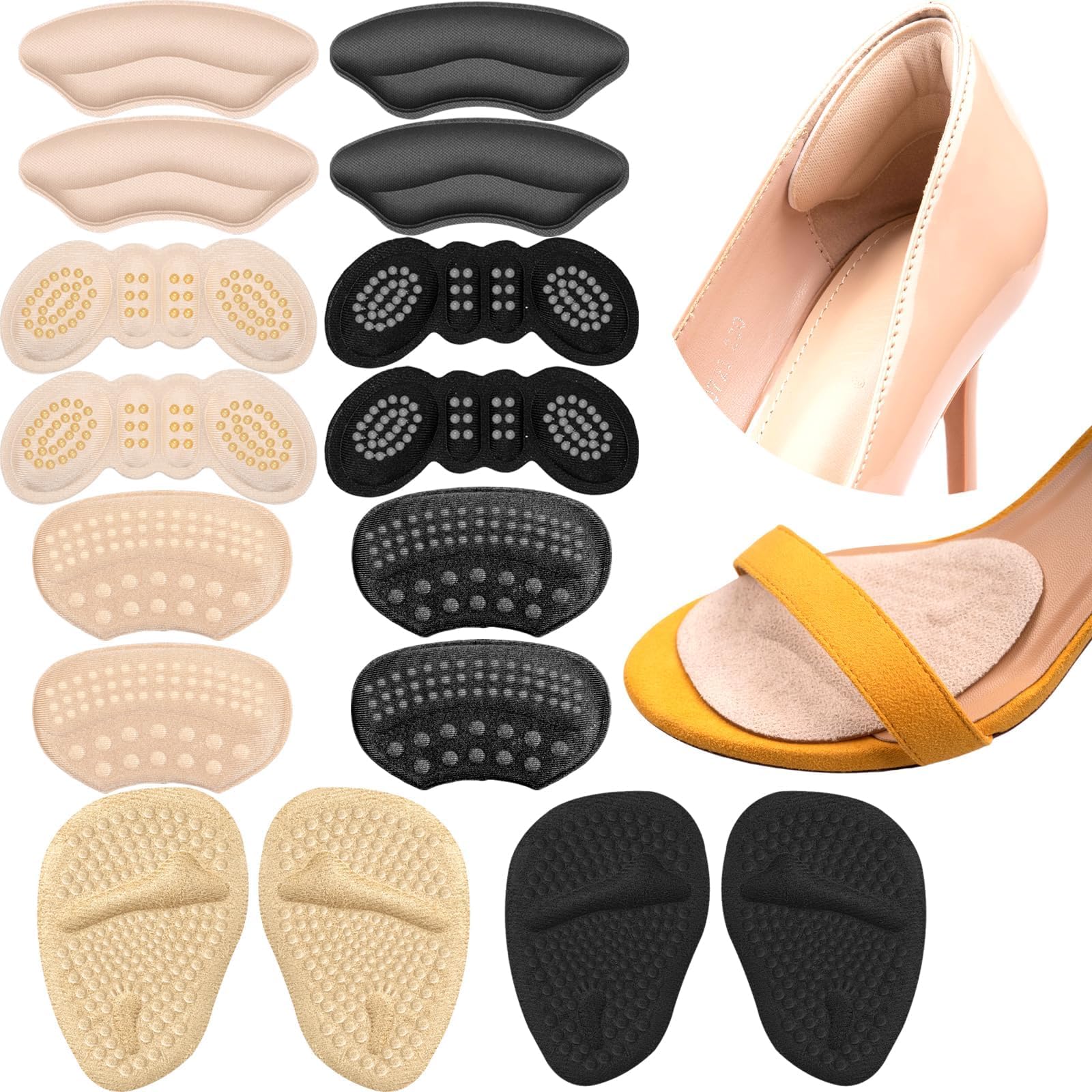 Amazon.com: 8 Pairs Heel Grips for Womens Shoes, Heel Pads for Shoes ...