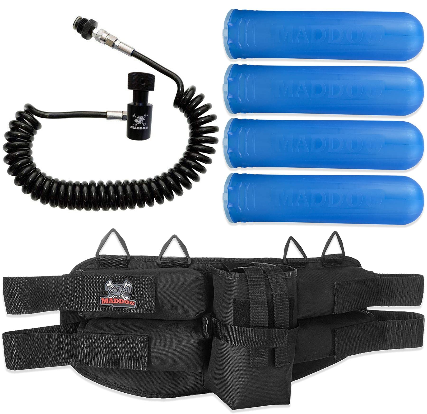 900D Nylon Harness Maddog 4+1 Paintball Harness Pod Pack With 4 ...