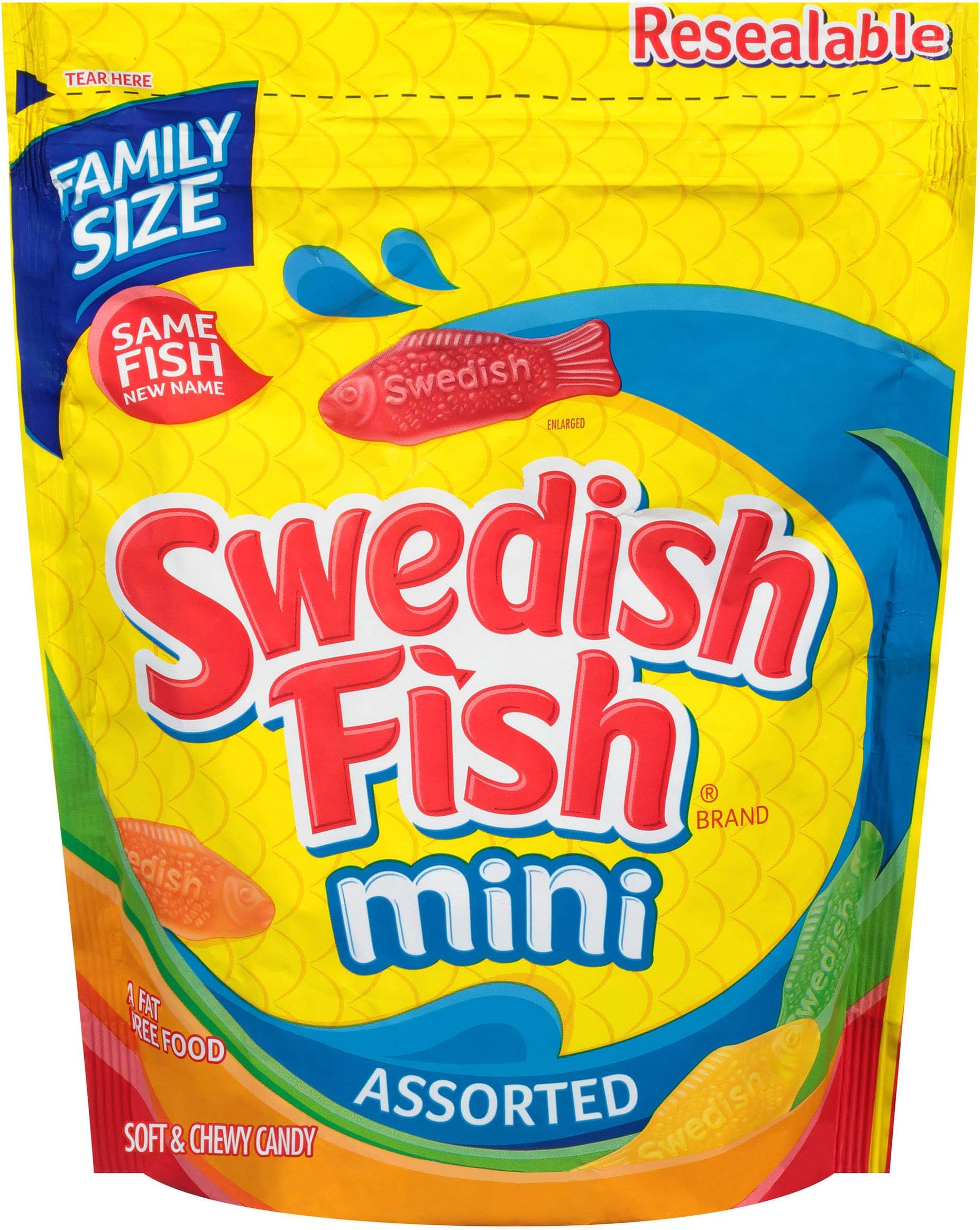 Amazon.com : SWEDISH FISH Mini Assorted Soft & Chewy Candy, Family Size ...