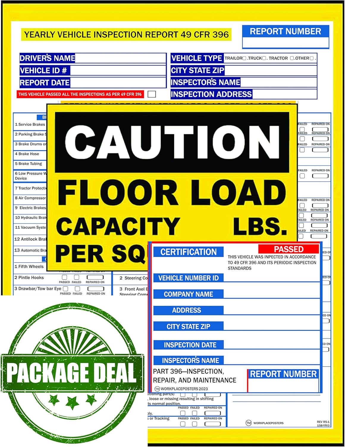 Amazon.com : Yearly Annual Vehicle Inspection Form - Report with Post ...