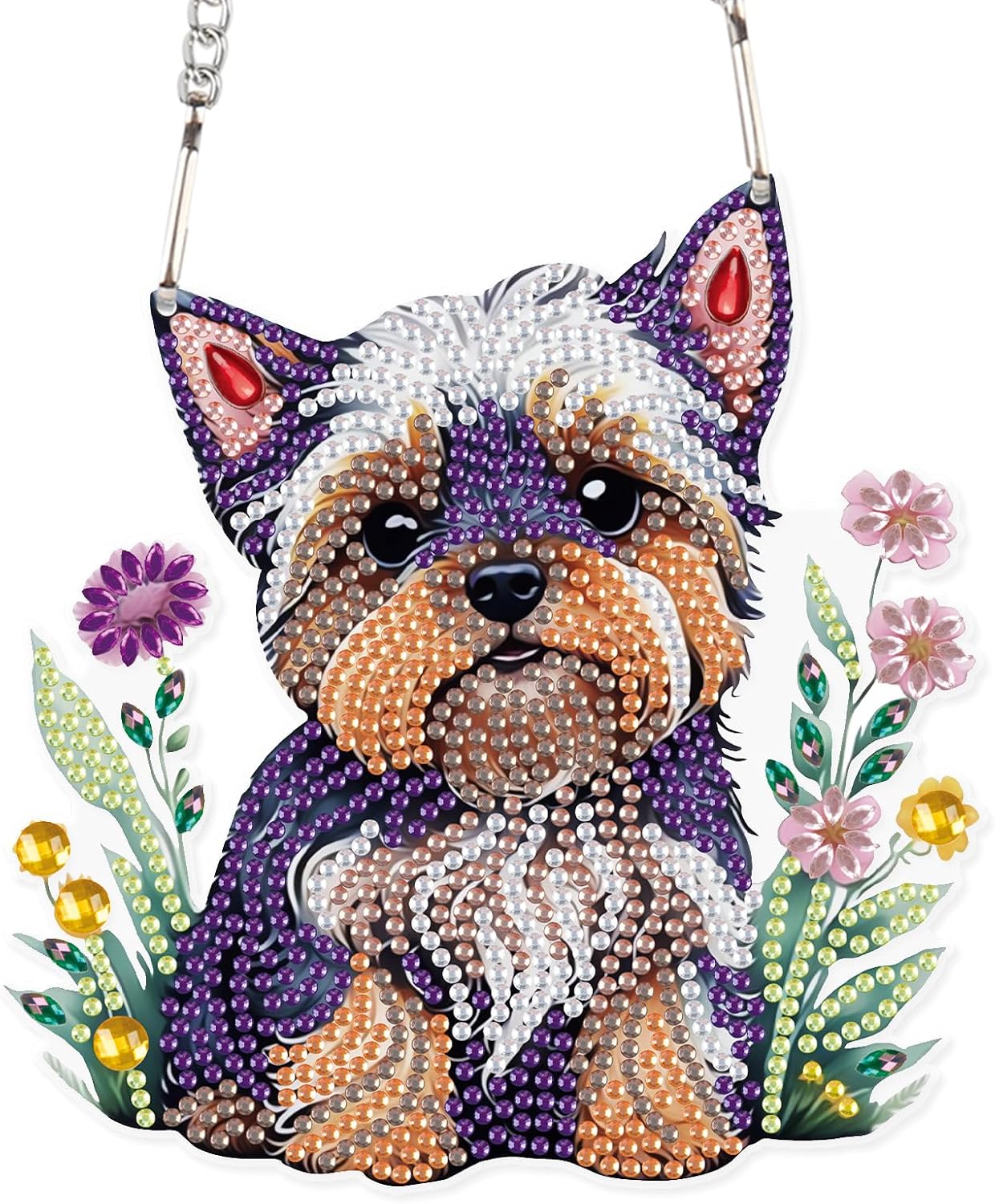 Amazon.com: AiYuanzsh Animal Dog Diamond Art Painting Hanging Pendant ...