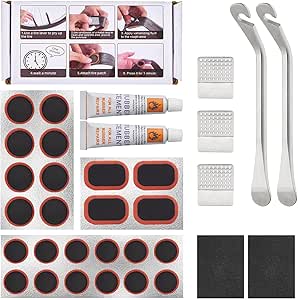 Zacro 34 PCS Bike Puncture Repair Kit - Bike Tyre Puncture Repair Kit ...