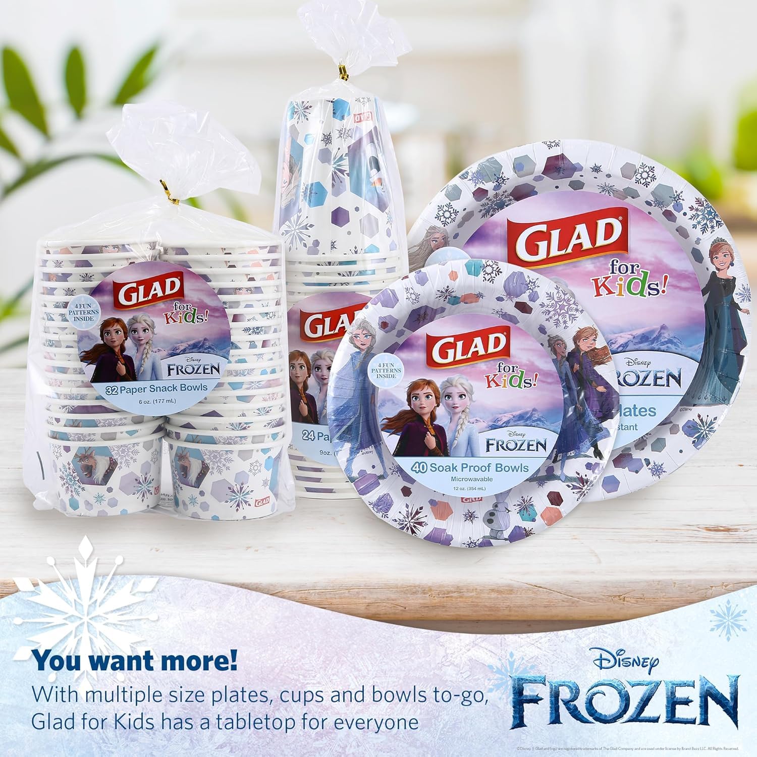 Snapklik.com : Glad For Kids Disney Frozen Disposable Paper Cups, Anna ...