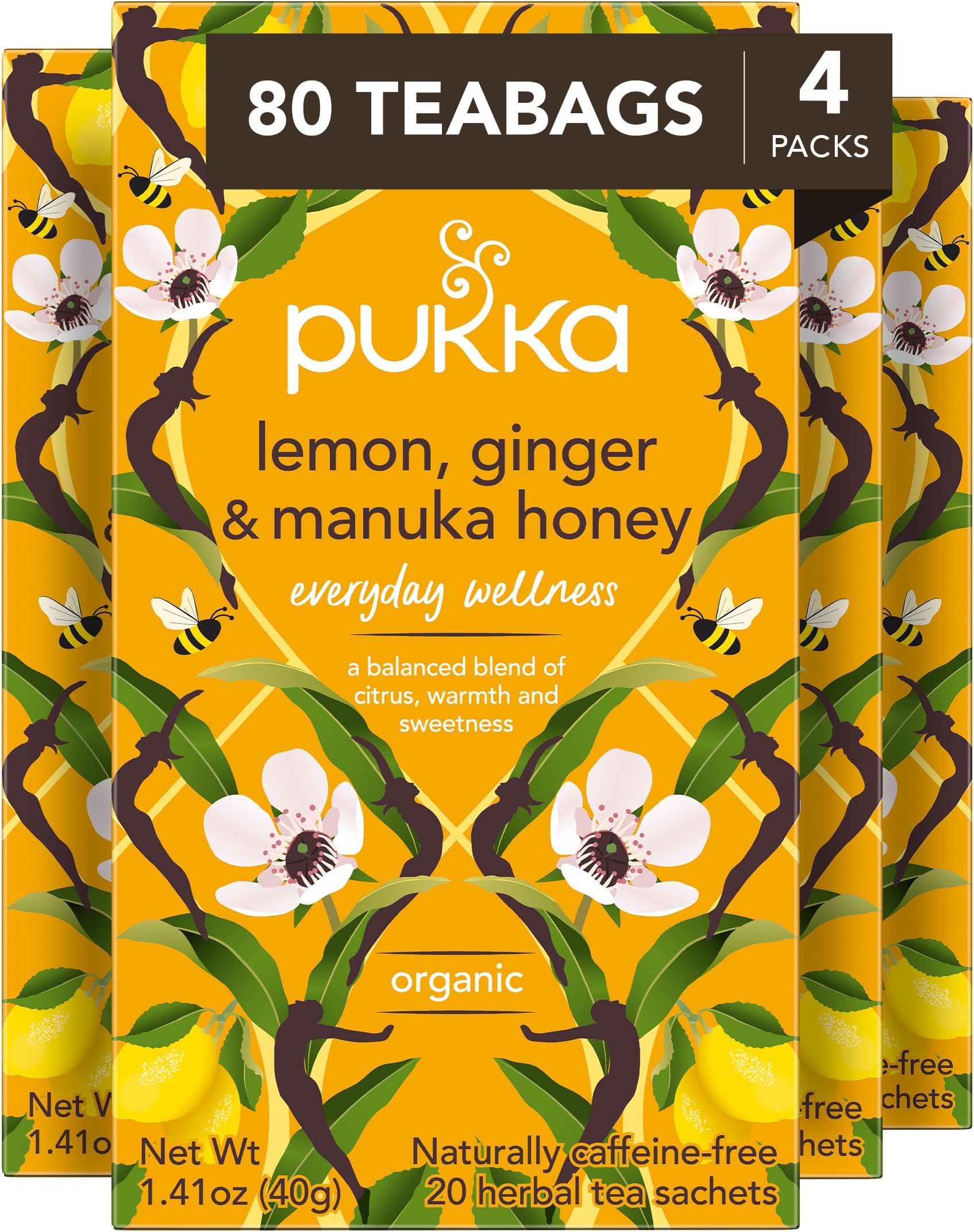Amazon.com: Pukka Herbal Teas Tea Organic Lemon Ginger and Manuka Honey ...
