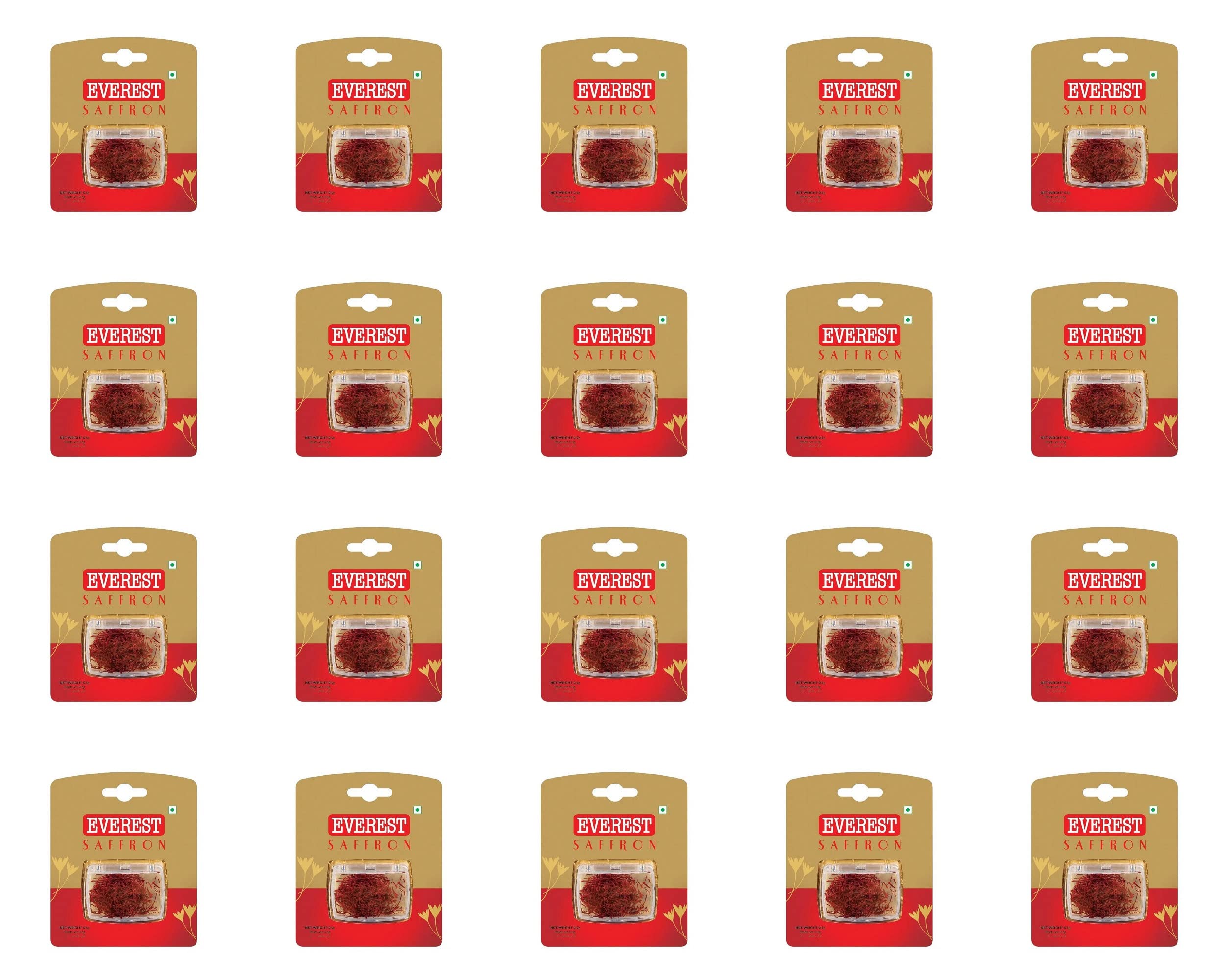 Everest Saffron | Kesar | 1 Gm Each | Pack of 20 | 20 Gm : Amazon.in ...
