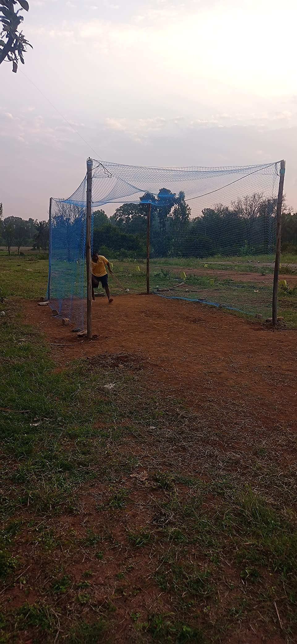 Supreme Cricket Net-04 Box Type Net Half Pitch (25 ft X 10 ft Box Size ...