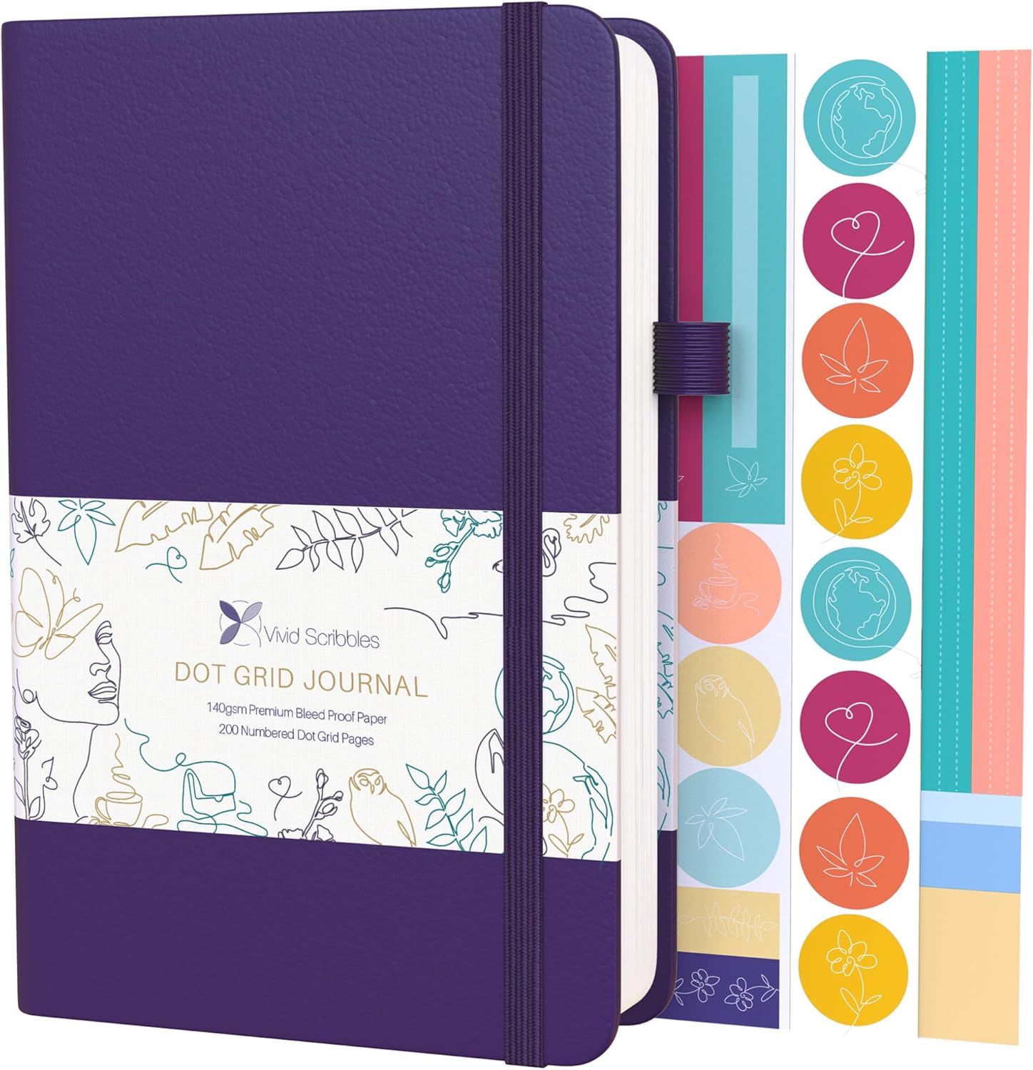 Amazon.com : VIVID SCRIBBLES A5 Bullet Dotted Journal for Creativity ...