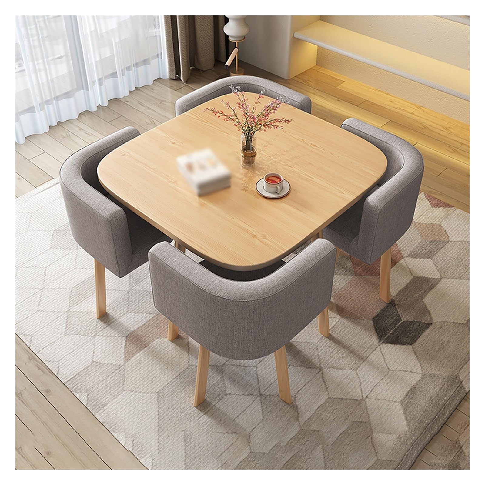 Restaurant Square Tables Rectangular Teak Root Dining Table 160cm