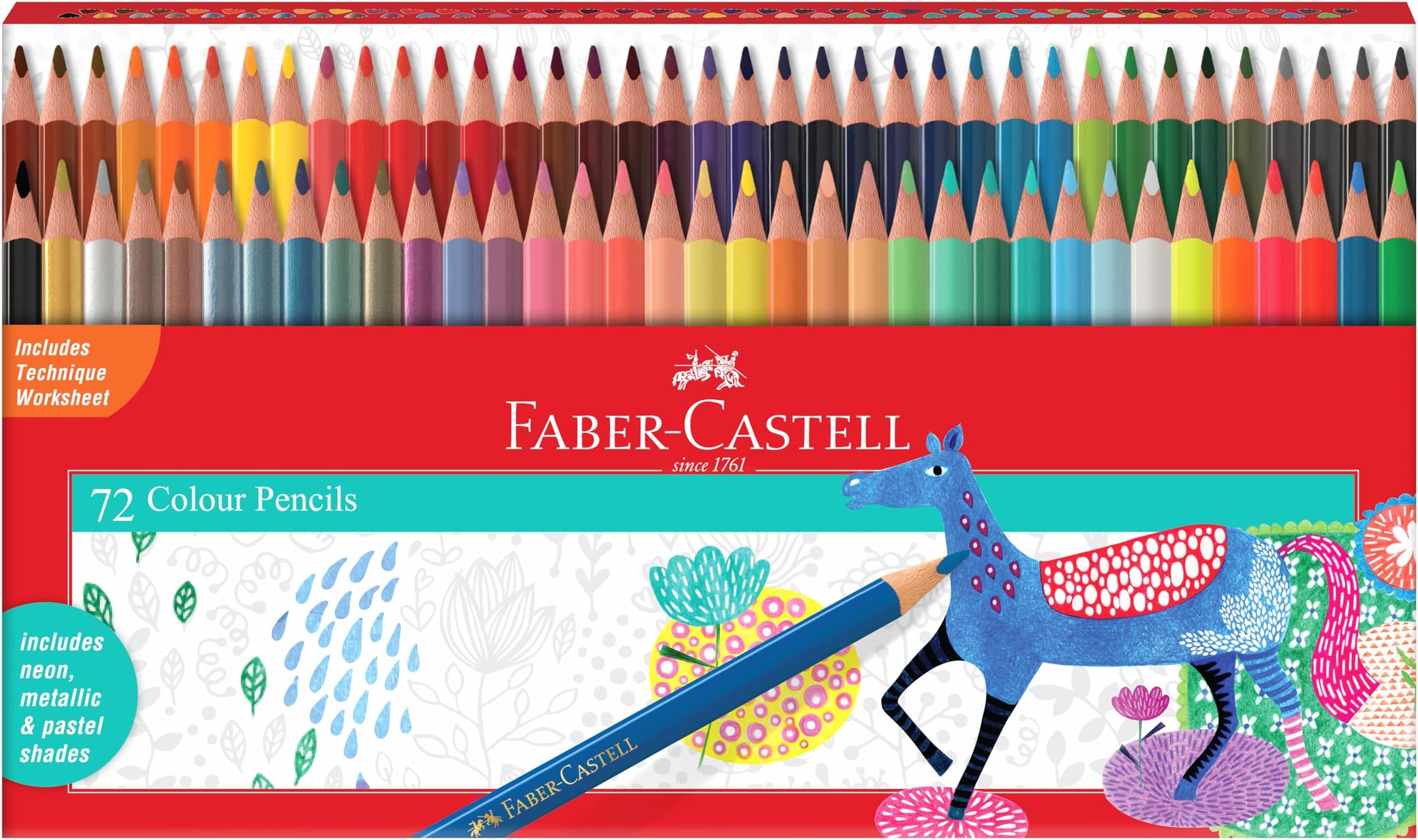 Faber-Castell Triangular Colour Pencil Set – Pack of 72 | Super Soft ...