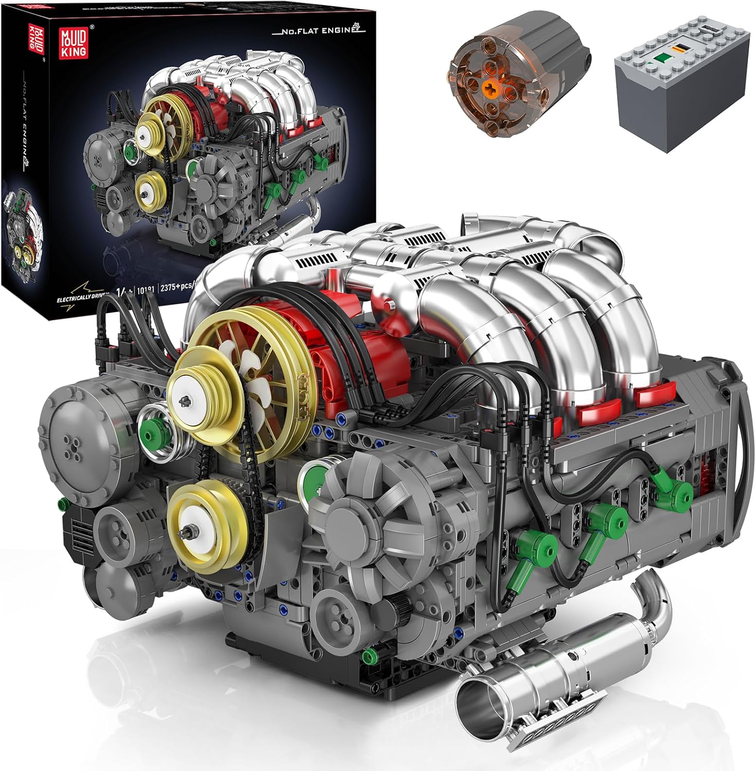 Amazon.com: Mould King 10181 Flat-Six Engine Model Kit, Sport Car ...
