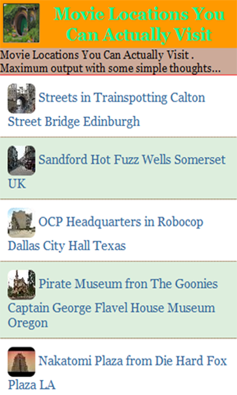 Movie Locations You Can Actually Visit - App on Amazon Appstore