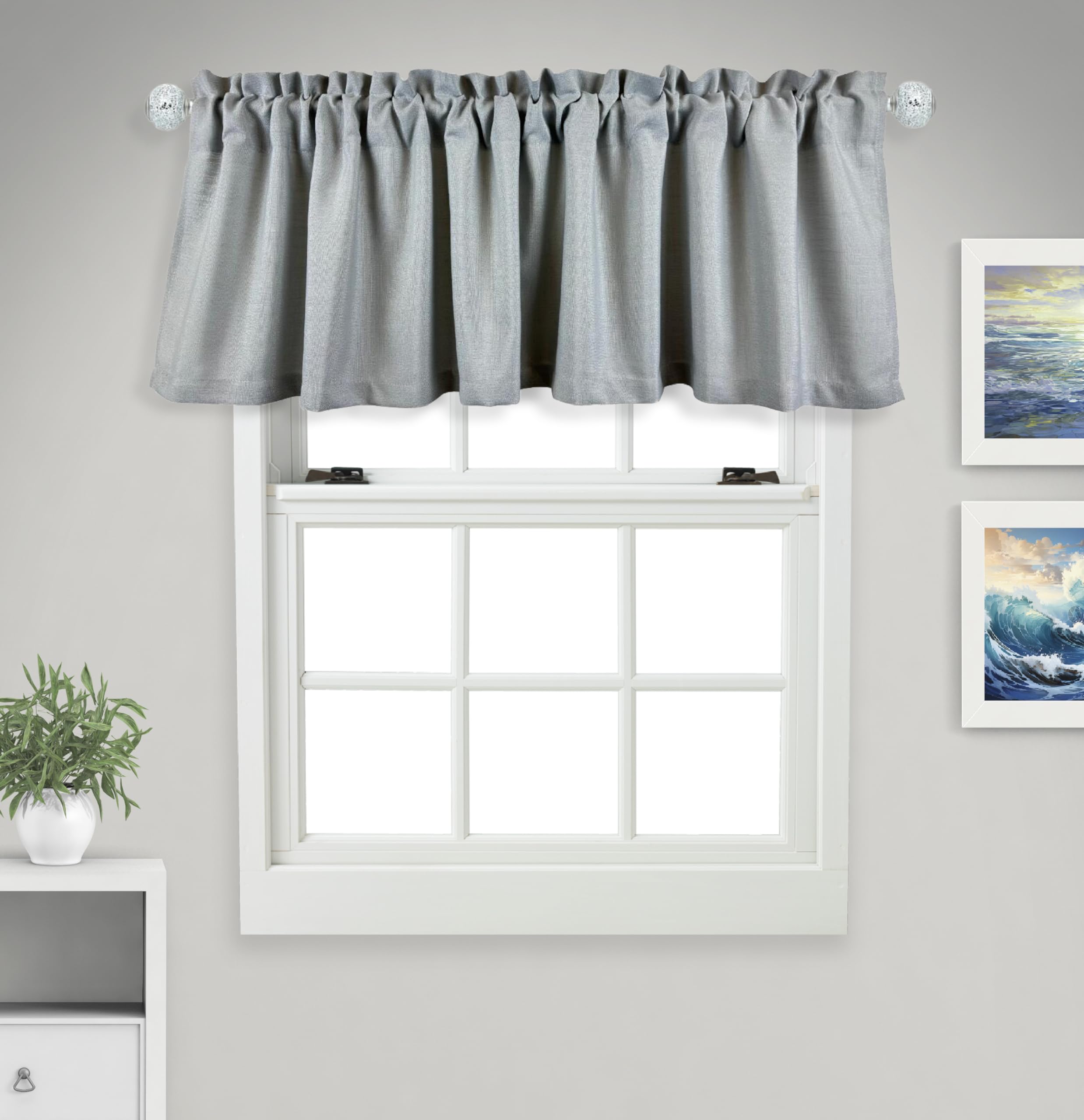 Amazon.com: Aiking Home Window Valances - 2-Panels Polyester Solid ...