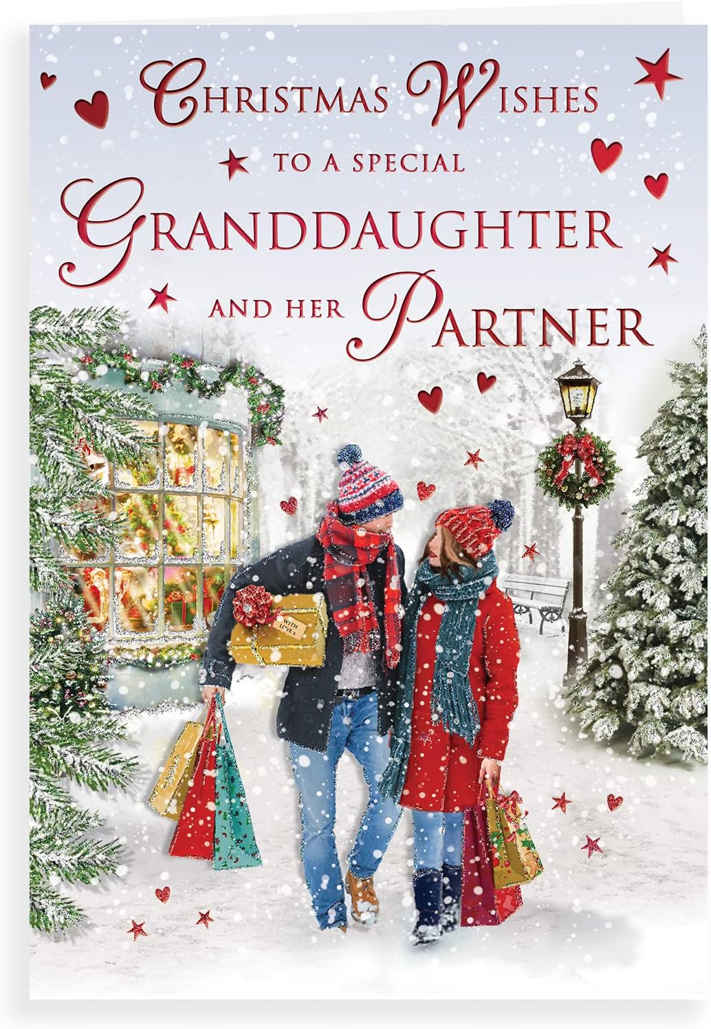 Piccadilly Greetings Traditional Christmas Card Granddaughter & Partner ...