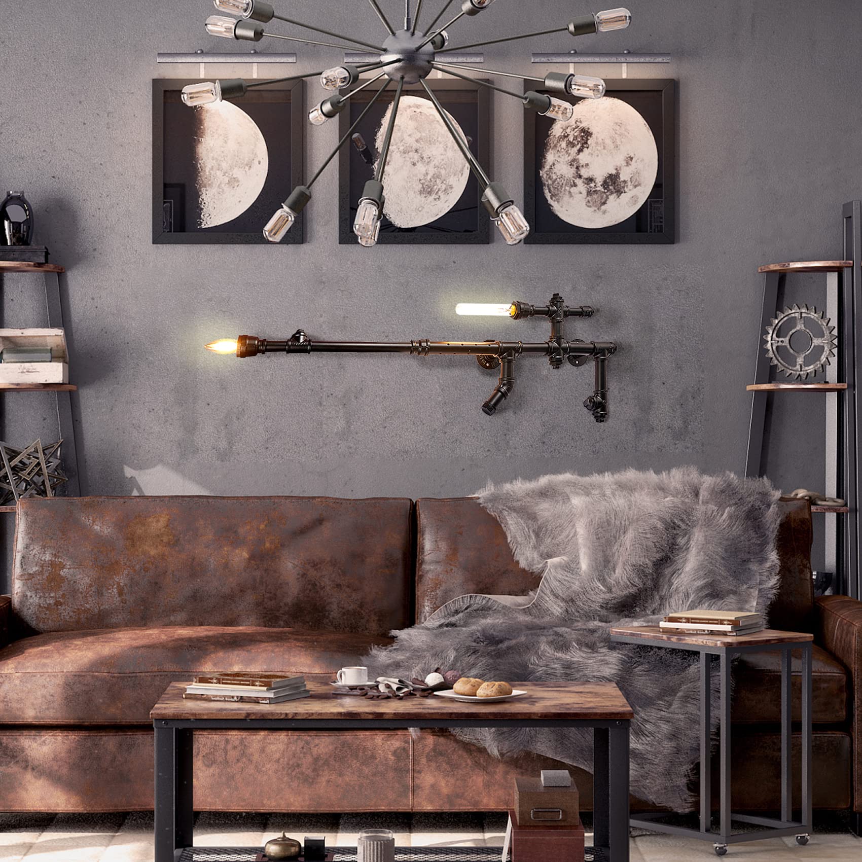 Snapklik.com : Industrial Pipe Gun Lamp Sniper Wall Art Display Pipe ...