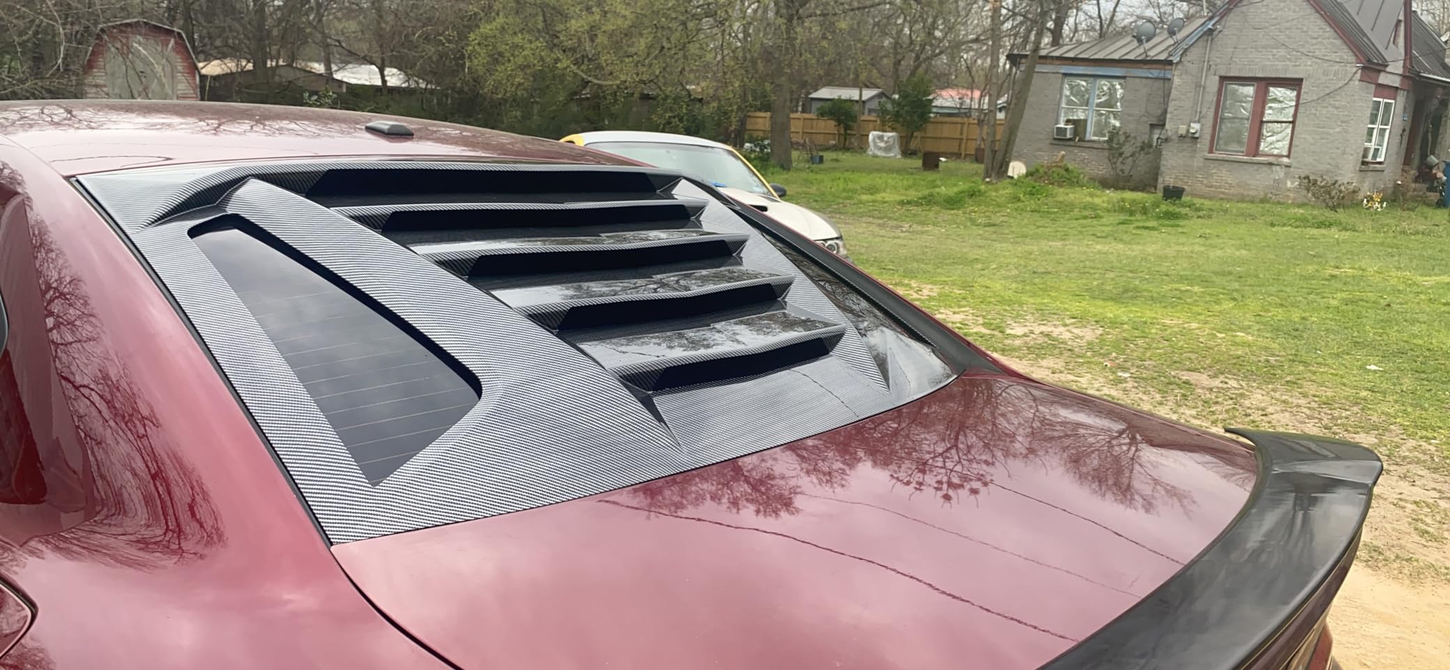 Amazon.com: IKON MOTORSPORTS, Rear Window Louver Compatible with 2011 ...