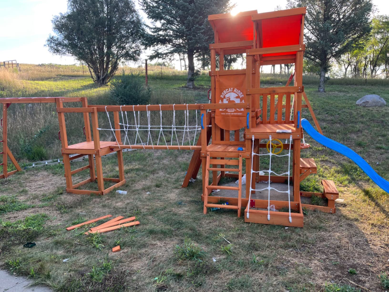 $87/mo - Finance Little Tikes Bobcat Ridge Wood Backyard Playset Climb ...