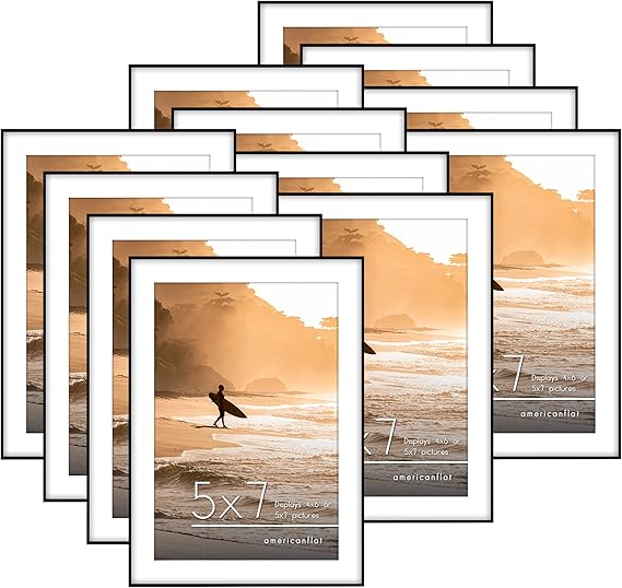 Amazon.com - Americanflat Front Loading 5x7 Picture Frame in Black ...
