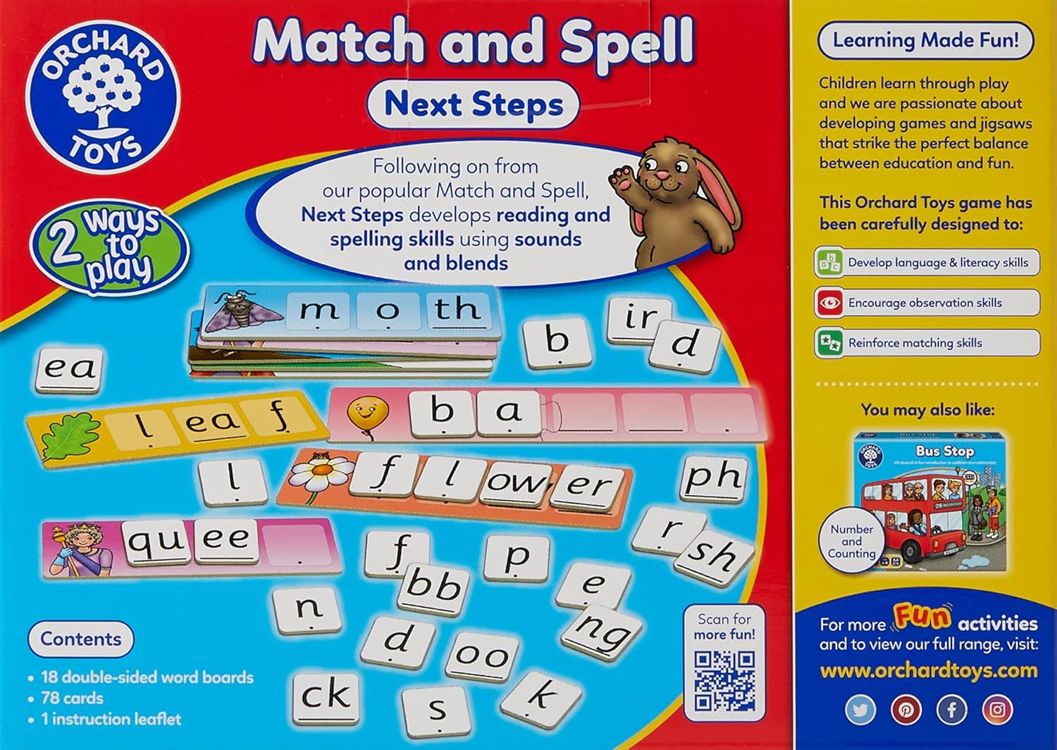 Orchard Toys Match and Spell Next Steps Board Game – TopToy