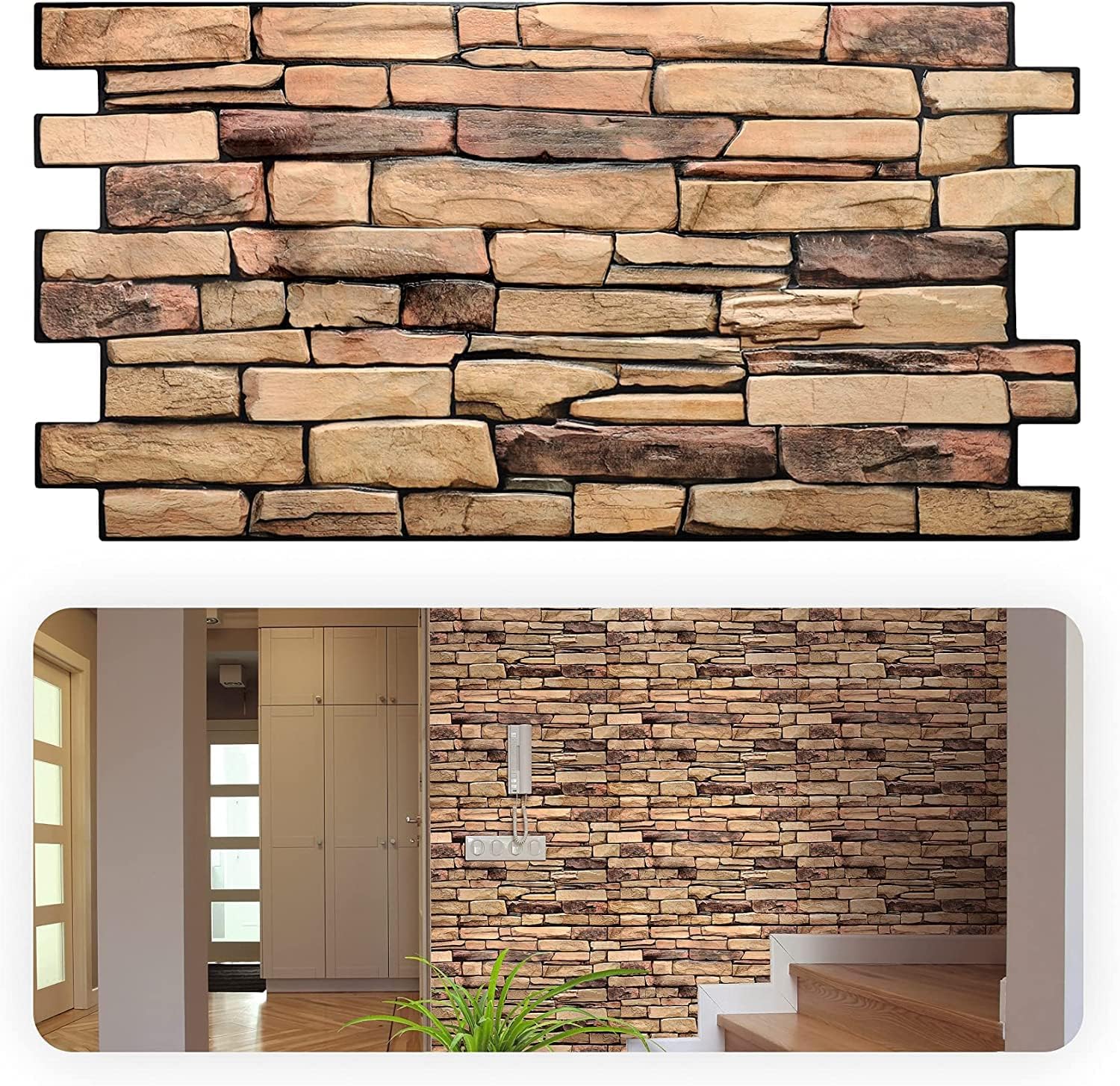 IZODEKOR 3D Brick Effect Wall Panels - Cladding, Stone Look, Styrofoam ...