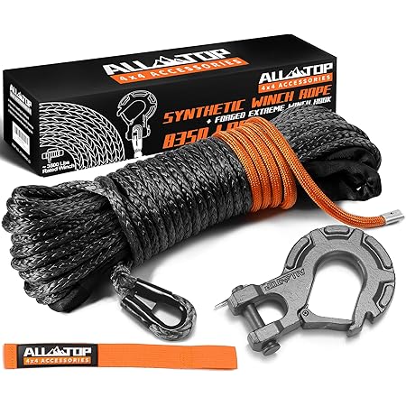 Amazon.com: WARN 72128 Synthetic Rope Replacement Kit - 3/16" X 50 ...