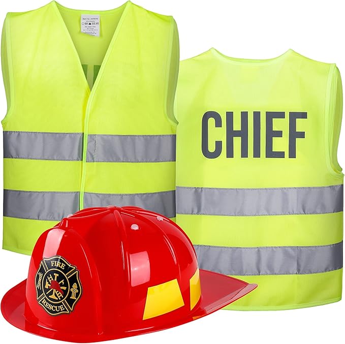 Amazon.com: WONKAWOO Fireman Costume Set for Kids with Firefighter ...