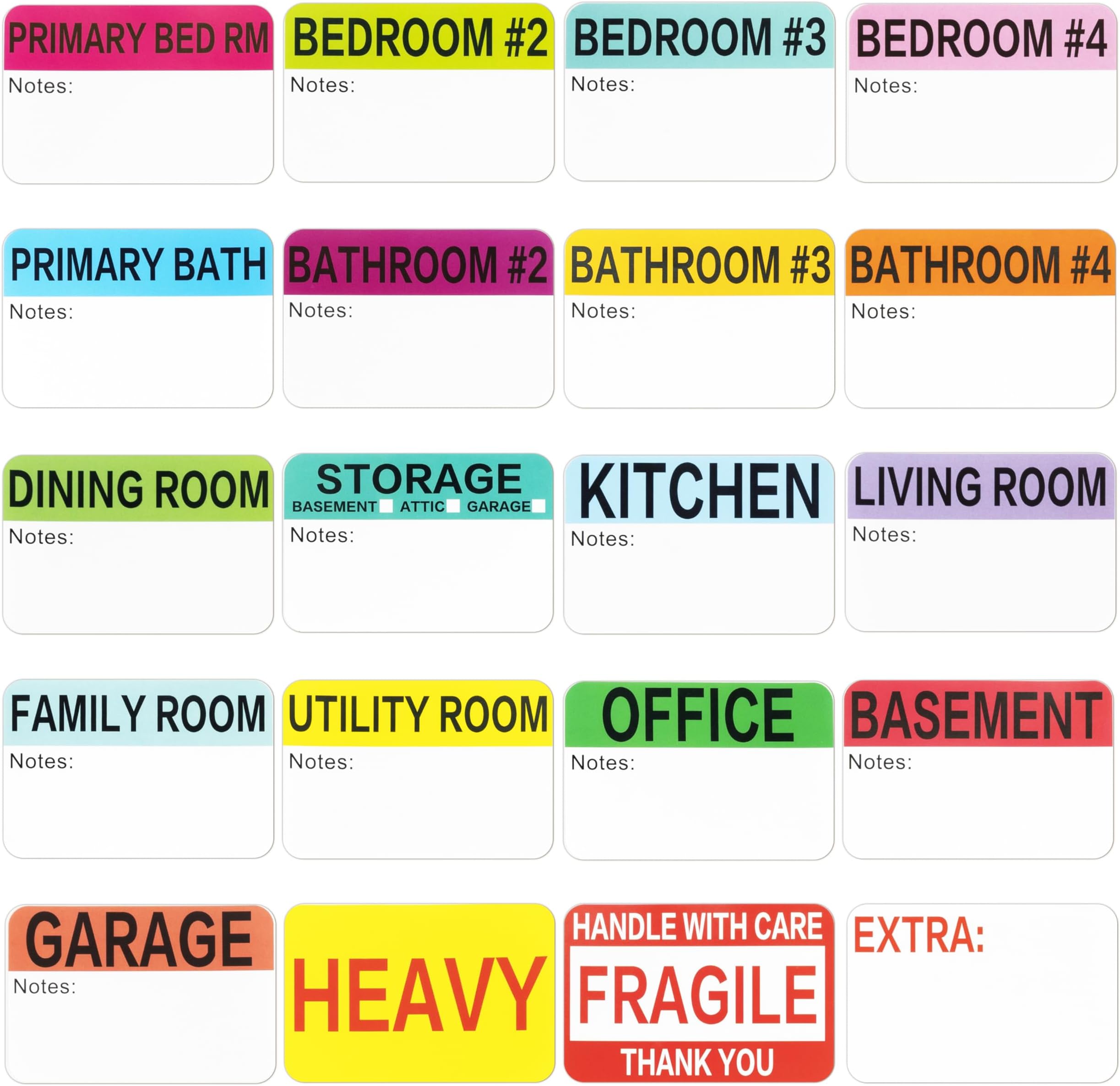 Amazon.com : 6 x 4 in Large Moving Labels for Boxes, Home Moving ...