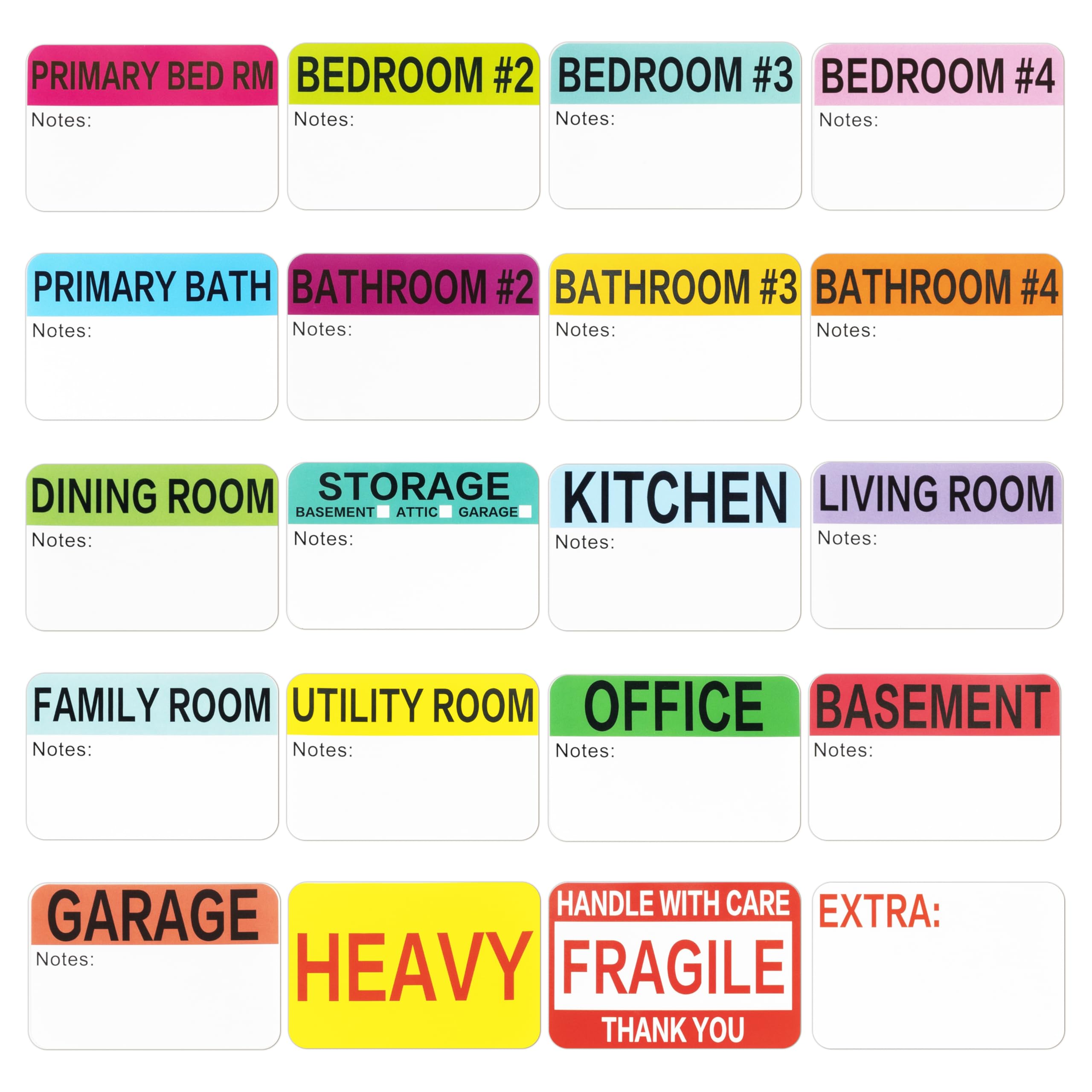 Amazon.com : 600 Pieces Large Home Moving Packing Box Labels(3x2 inch ...