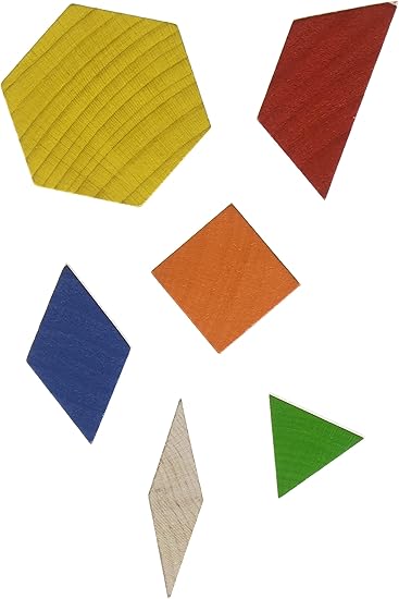 Amazon.com: School Smart 84980 Wooden Pattern Blocks - Set of 250 ...