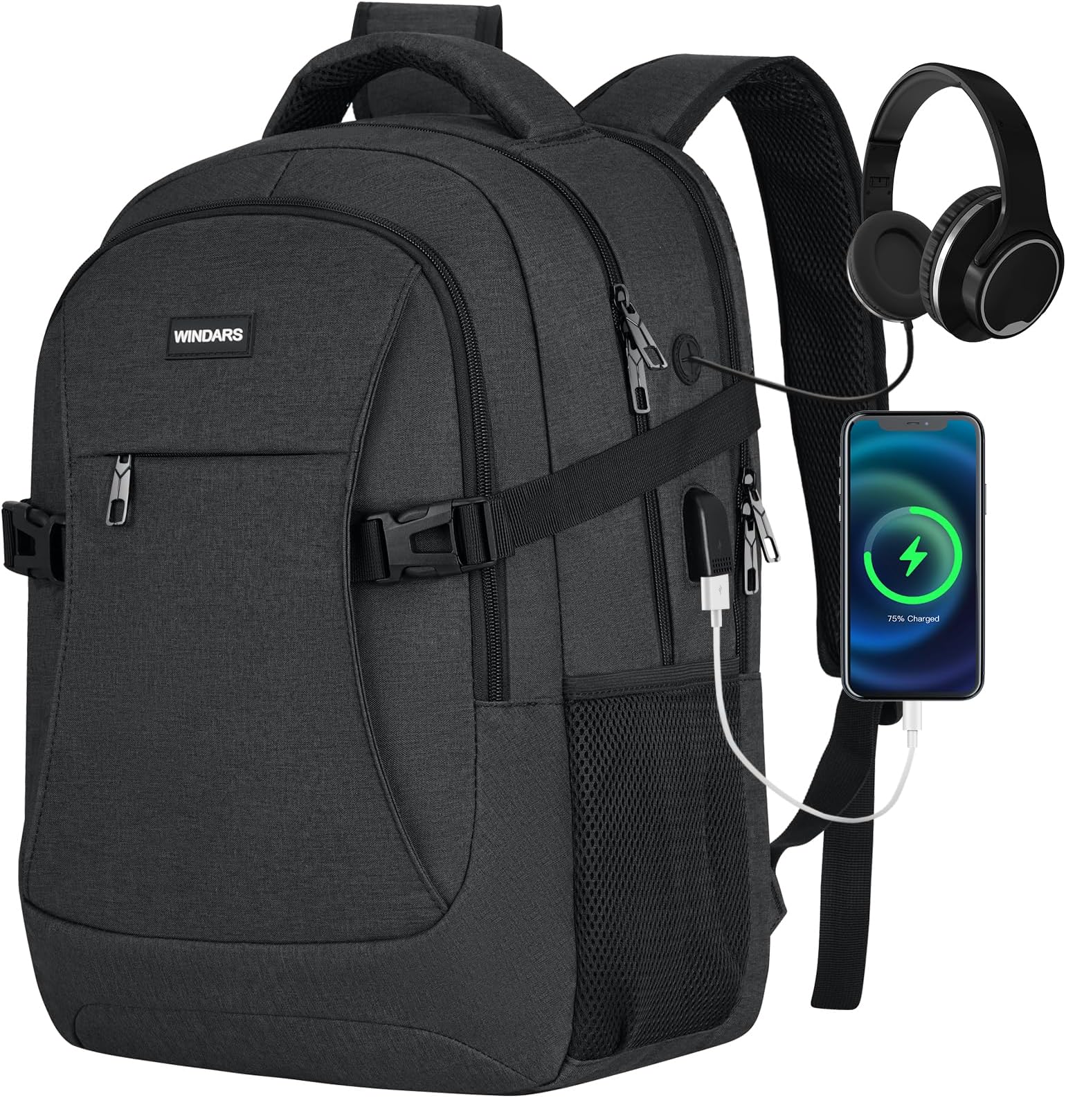 Amazon.com: WINDARS Travel Backpack for Women Men, Flight Approved ...