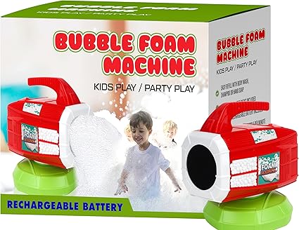 Amazon.com: Bubble Foam Machine for Parties & Bath Fun - Portable ...