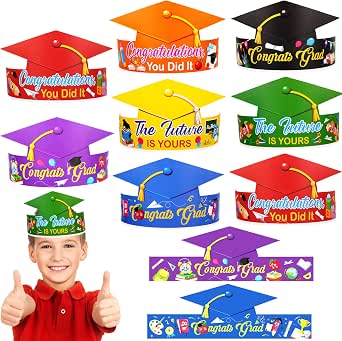 HOWAF 35 Preschool Graduation Decorations Graduation Caps for Kids ...