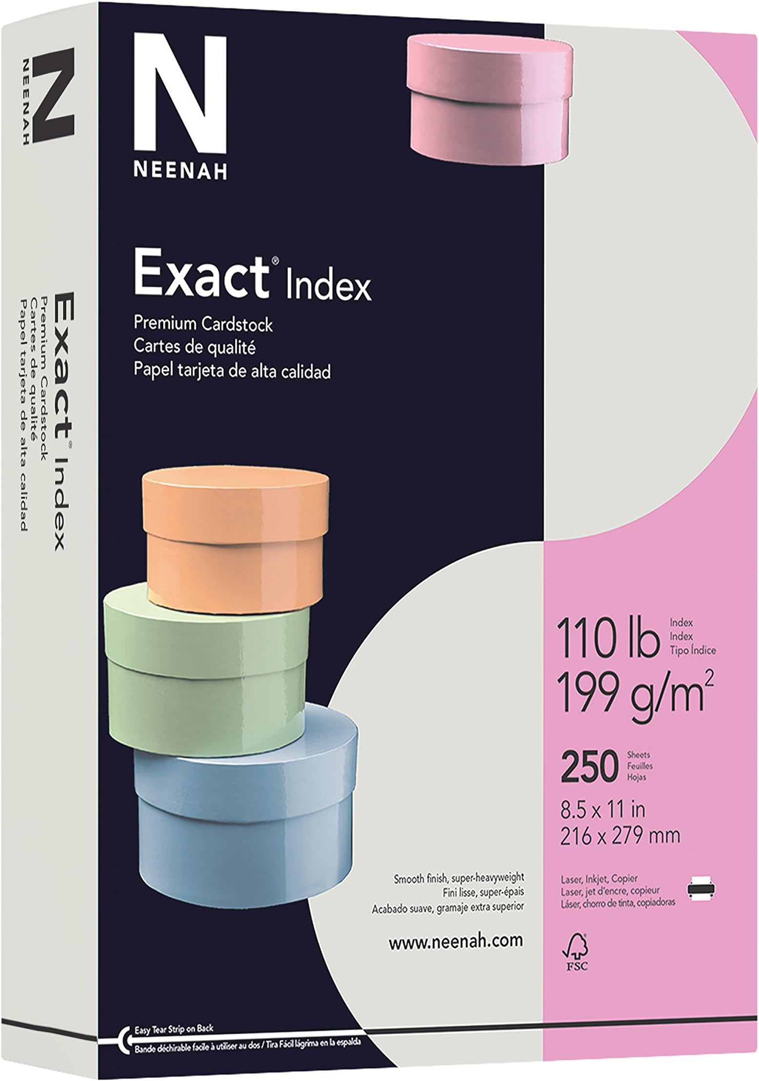 Amazon.com : JAM PAPER Vellum Bristol 110lb Index Cardstock - 8.5 x 11 ...