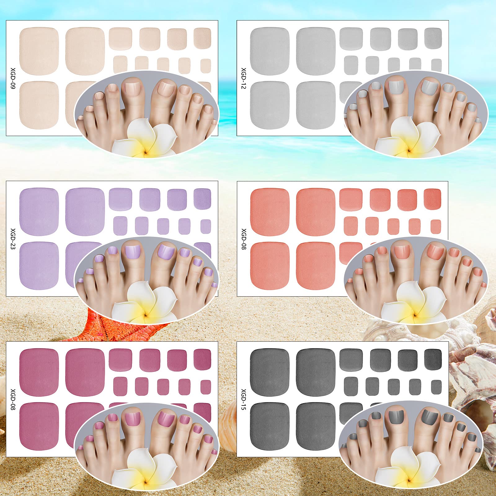 Snapklik.com : Maitys 352 Pieces 16 Sheets Toenail Polish Stickers ...