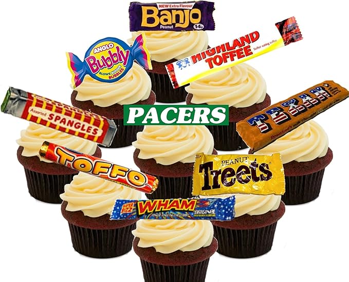 Made4You Retro Sweets 70s and 80s Party Pack - Edible Cupcake Toppers ...