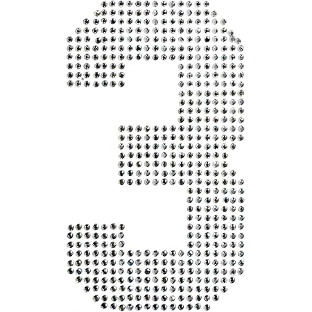 Amazon.com: 5.25" Tall Large Jersey Number One Rhinestone Iron on ...