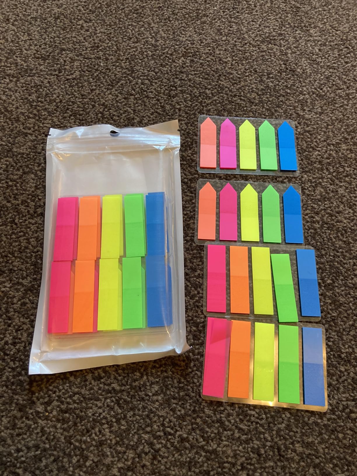 LLYJOYE 1500 Sticky Index Tabs Page Markers Book Tabs 5 Colour ...