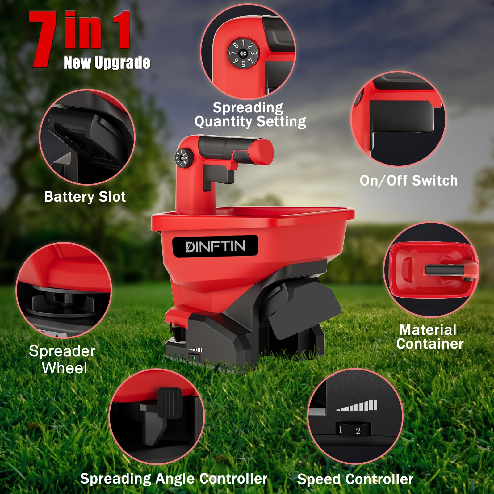 Snapklik.com : Dinftin Battery Operated Spreader Compatible For ...