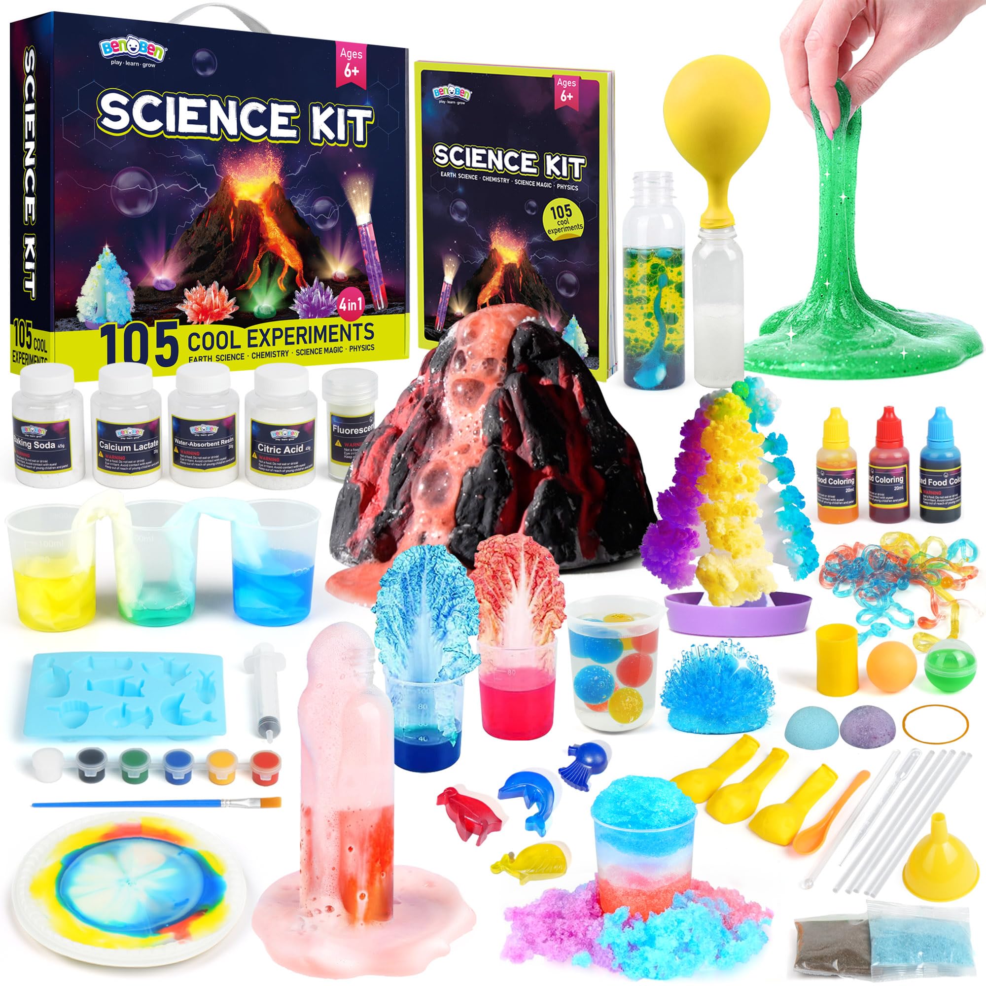 Amazon.com: Science Kit for Kids, 105 Science Lab Experiments, STEM ...