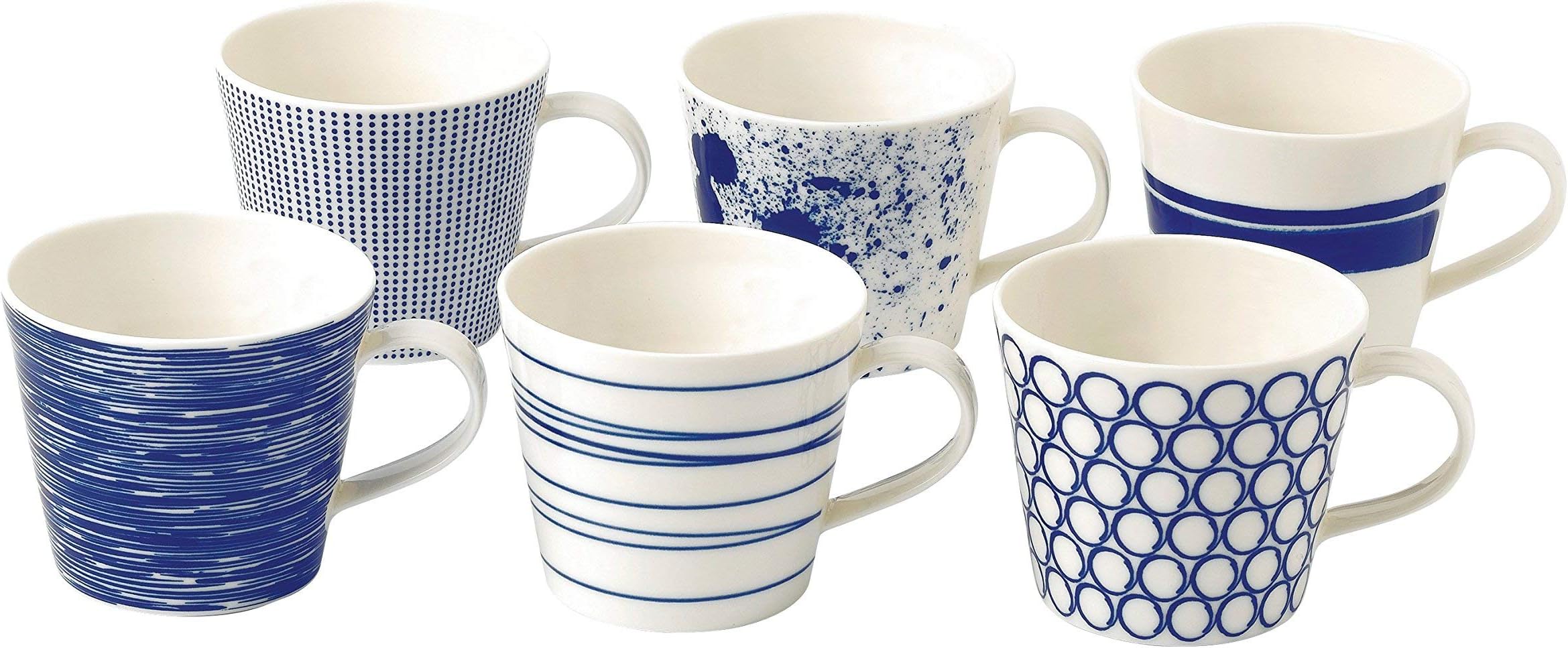 Denby 124048812 Azure Coast 2 Piece Large Curve Mug Set, 400ml : Amazon ...