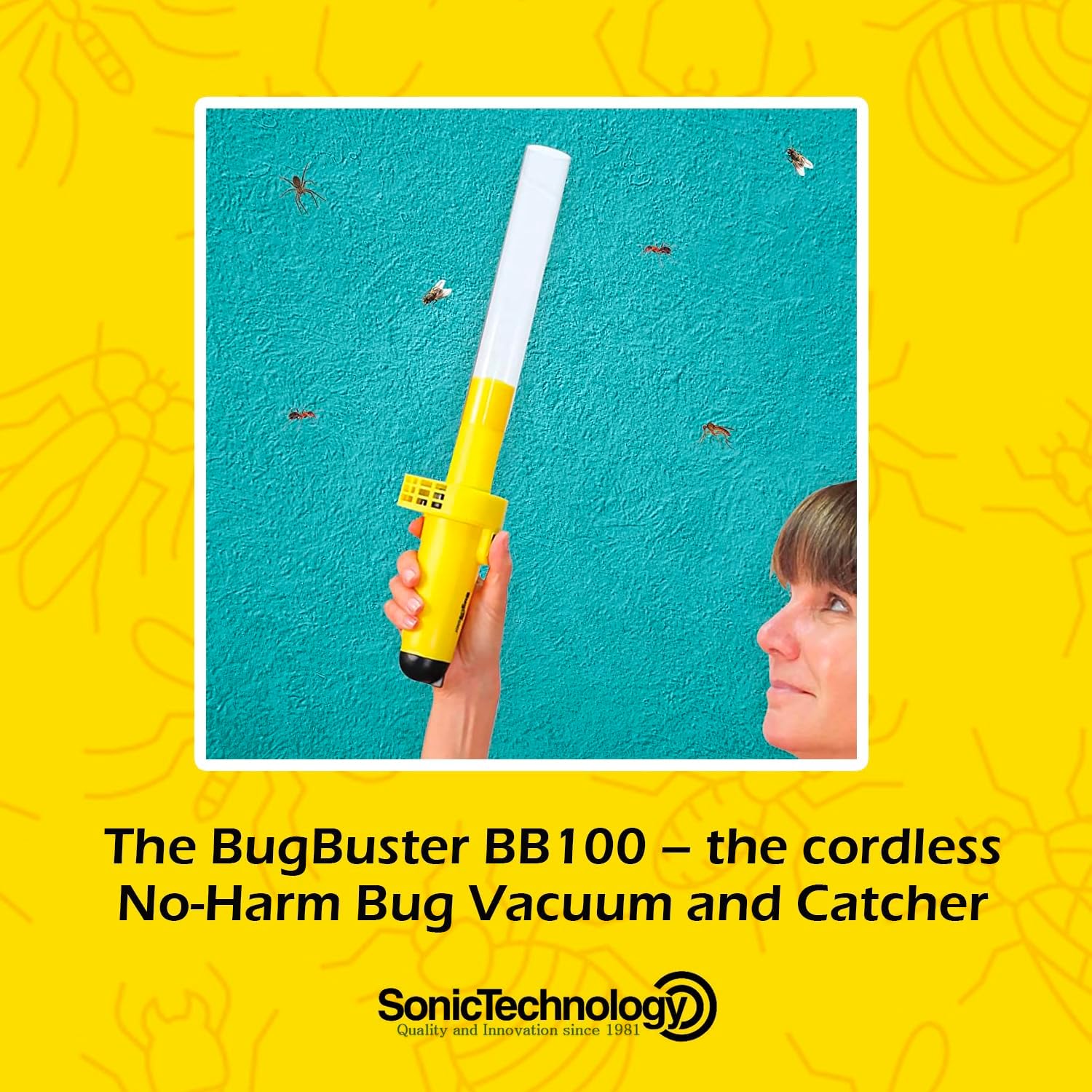 Battery Operated Sonic Bugbuster, No Harm Vacuum for Spiders and ...
