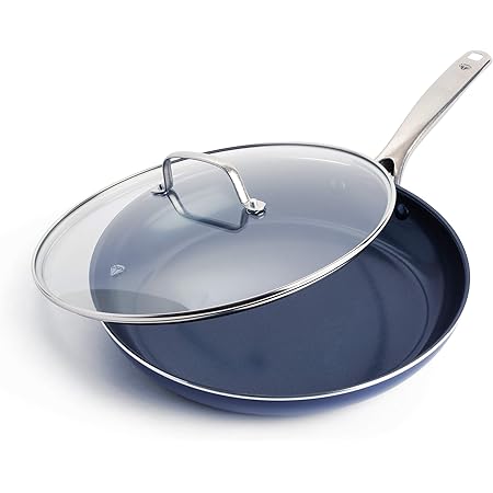 Blue Diamond Cookware Ceramic Nonstick Frying Pan with Lid, 12 ...