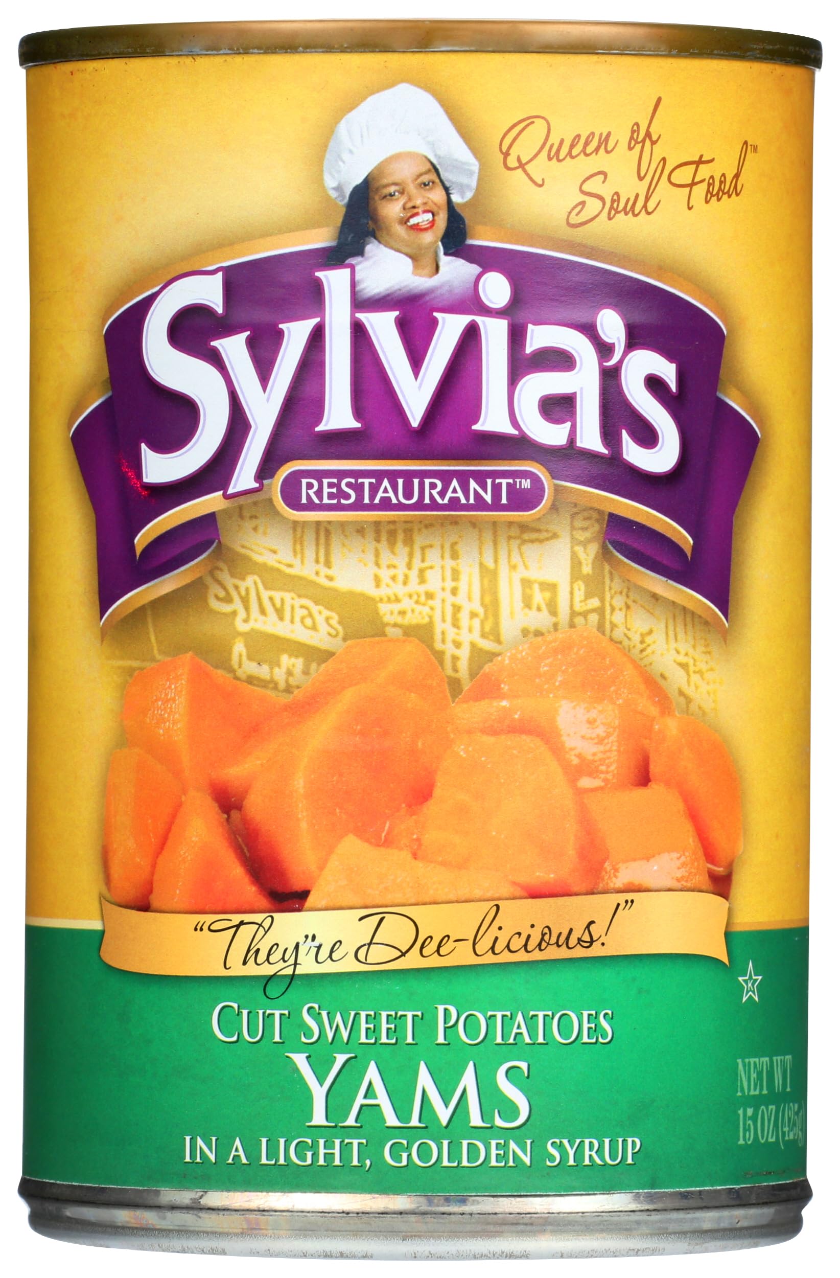 Amazon.com : Sylvia's Restaurant Cut Sweet Potatoes Yams in a Light Golden Syrup, Heart Healthy ...