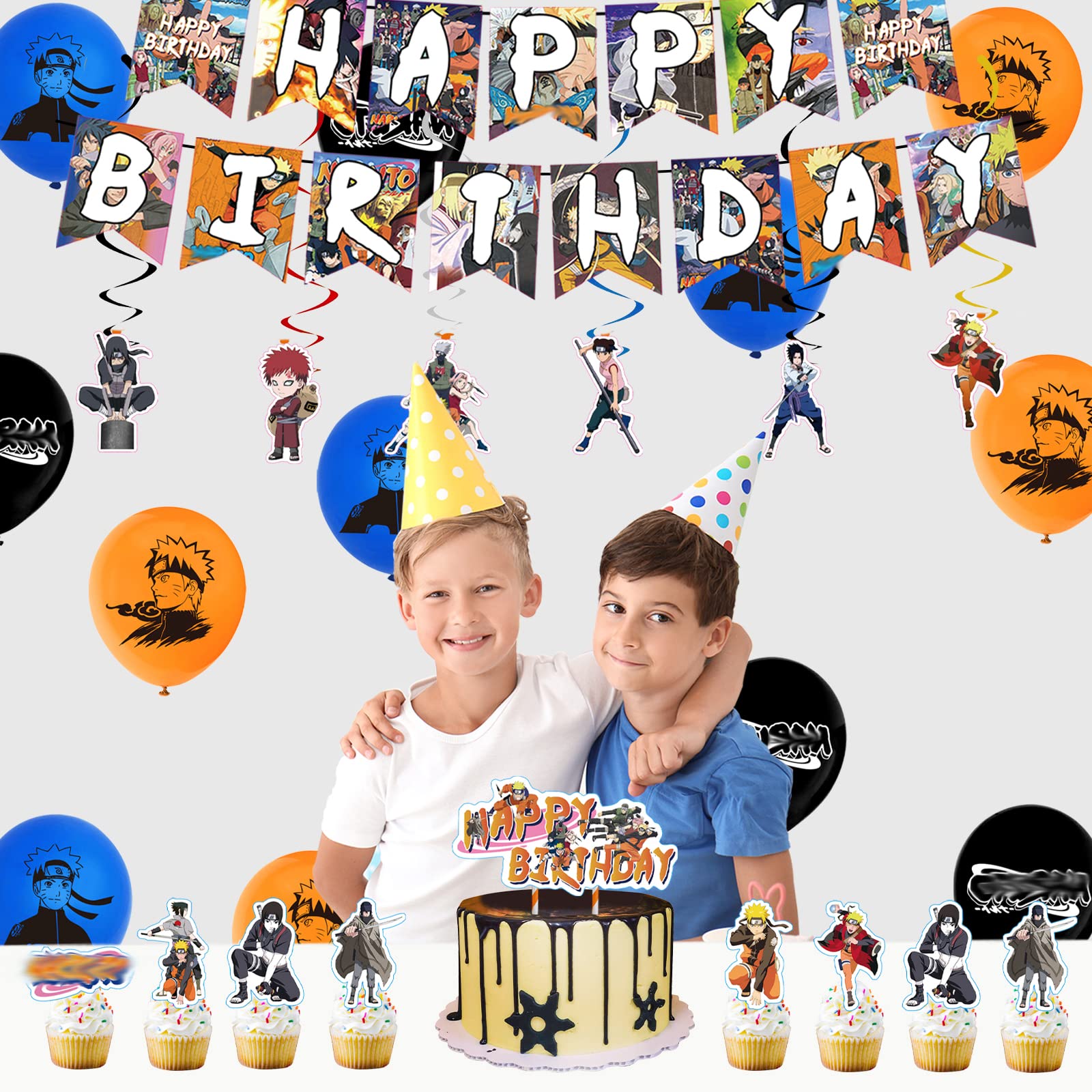 Anime Birthday Party Supplies, 57Pcs Anime Birthday Decoration Include ...