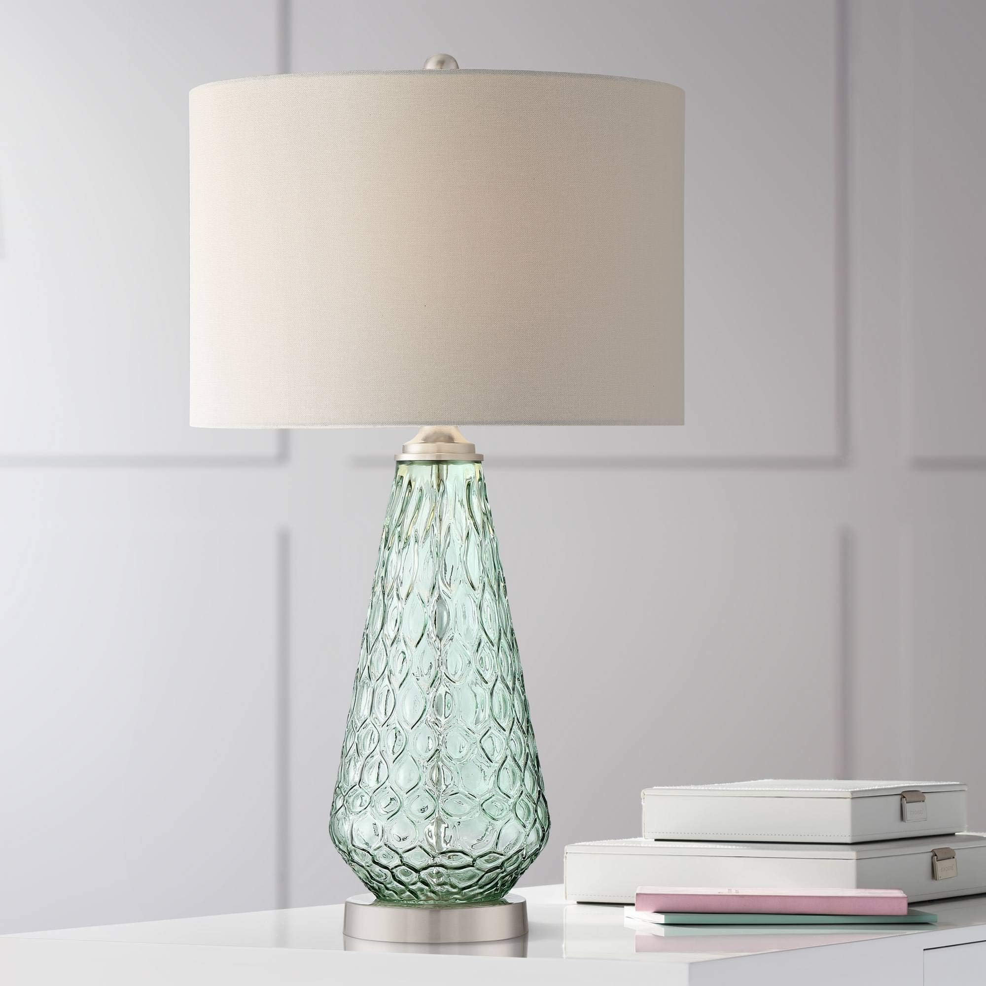 360 Lighting Mendes Modern Coastal Table Lamp 26 1/2" High Brushed ...