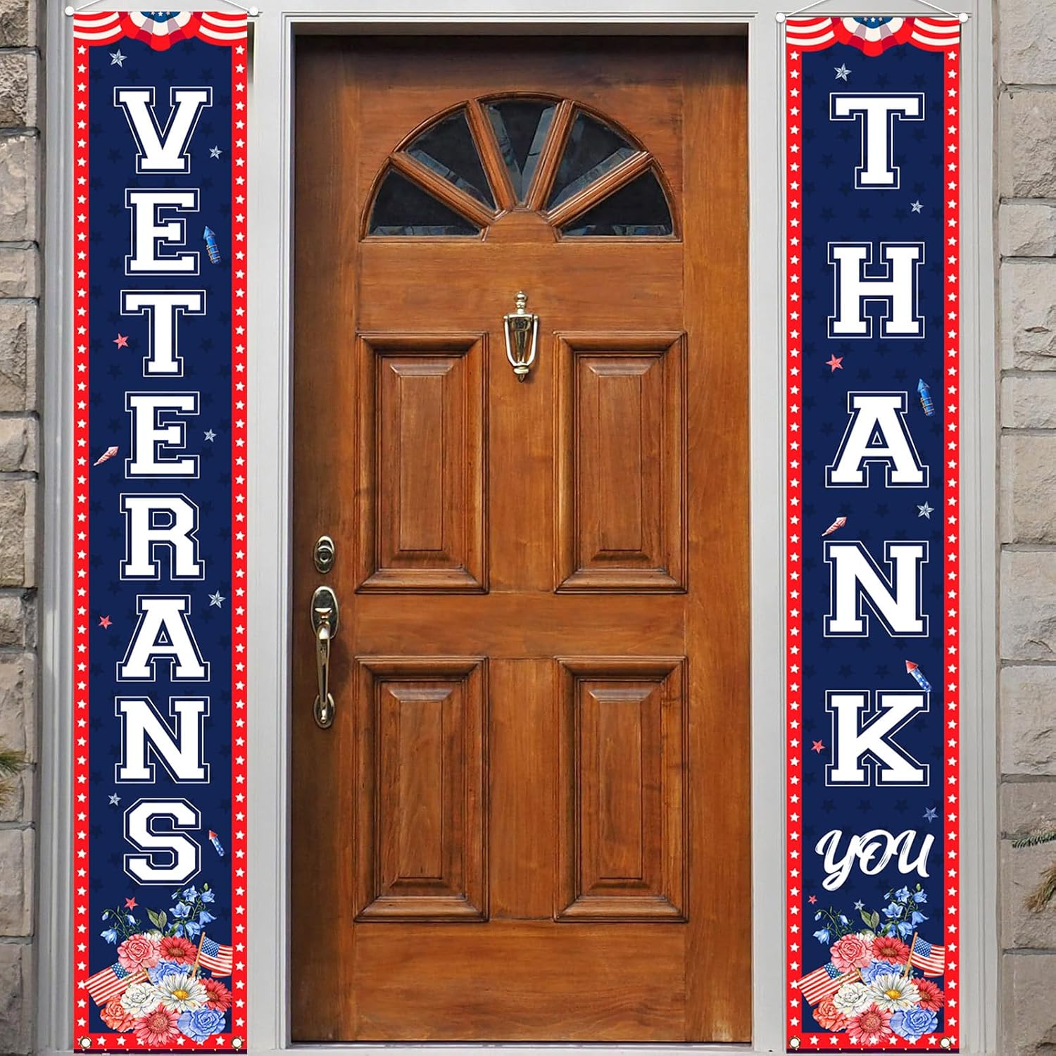 Amazon.com: Thank You Veterans Decorations Outdoor American Flag Red ...