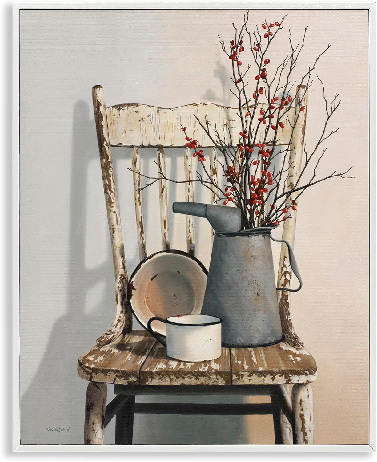 Amazon.com: Stupell Industries Vintage Rustic Things Neutral Painting ...