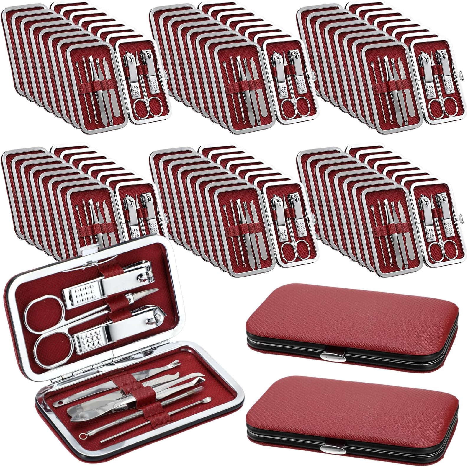Amazon.com : Geosar 50 Set Travel Manicure Kit Nail Clippers Pedicure ...
